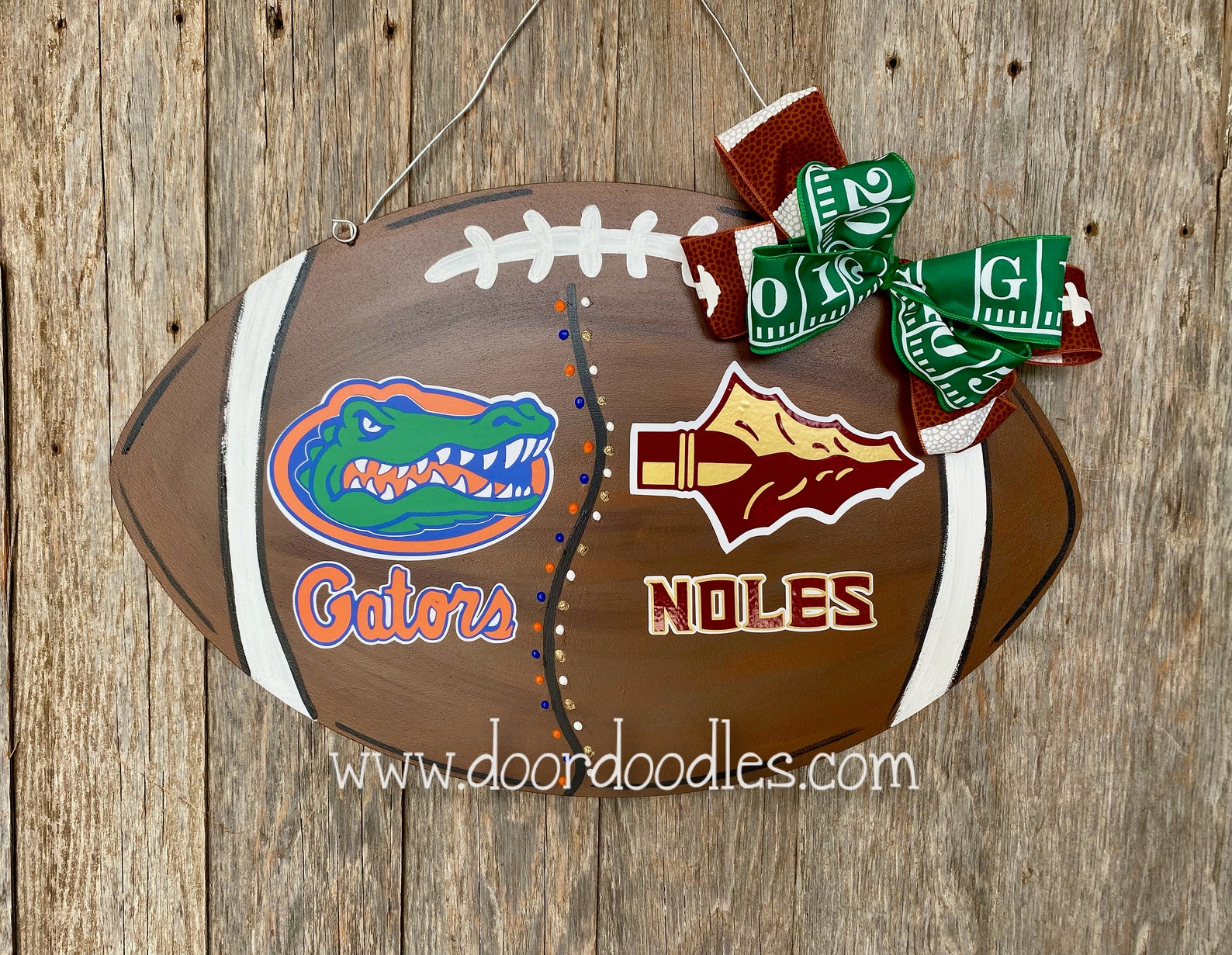 Full Size door Hanger House Divided Football Front Door - Etsy
