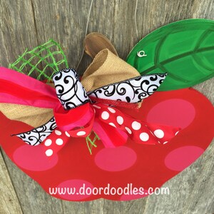 Apple Door Decoration Hanger Hanging Wreath Back to School - Etsy