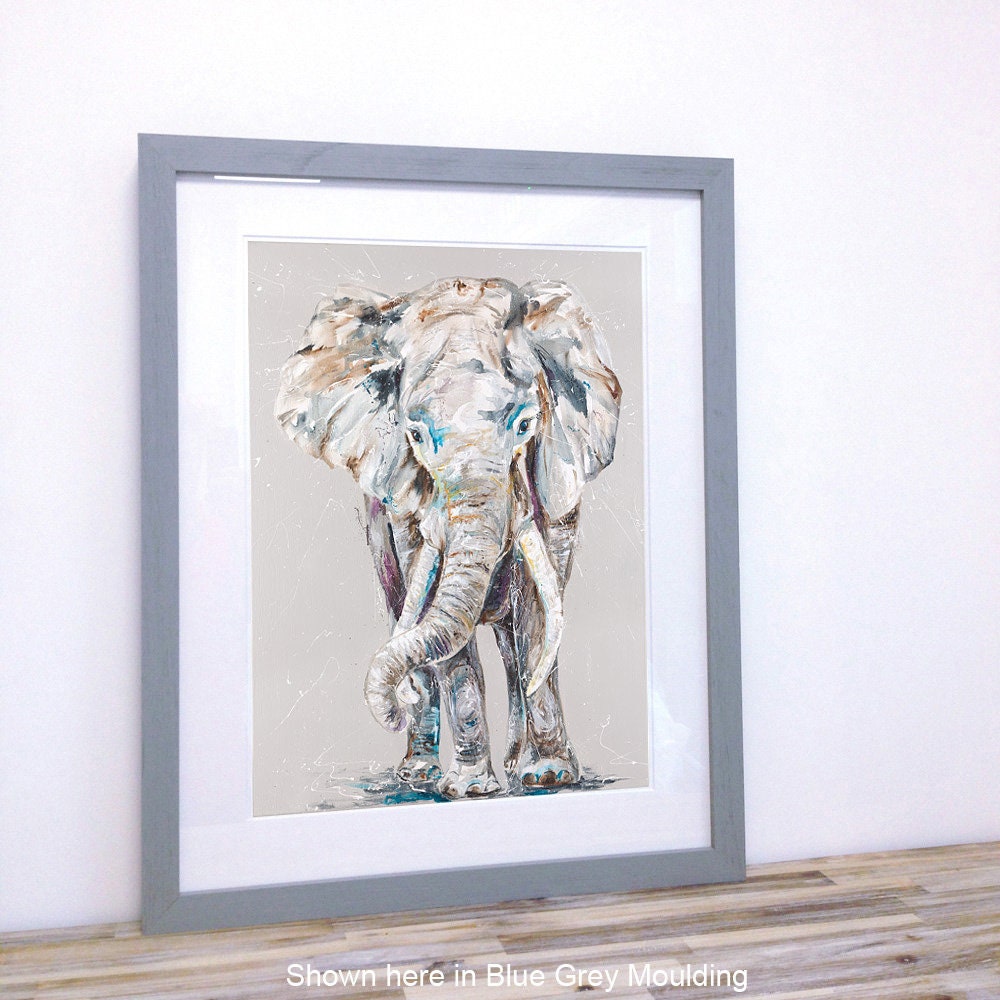 Acrylic A4 Elephant painting print Painting Art & Collectibles etna.com.pe