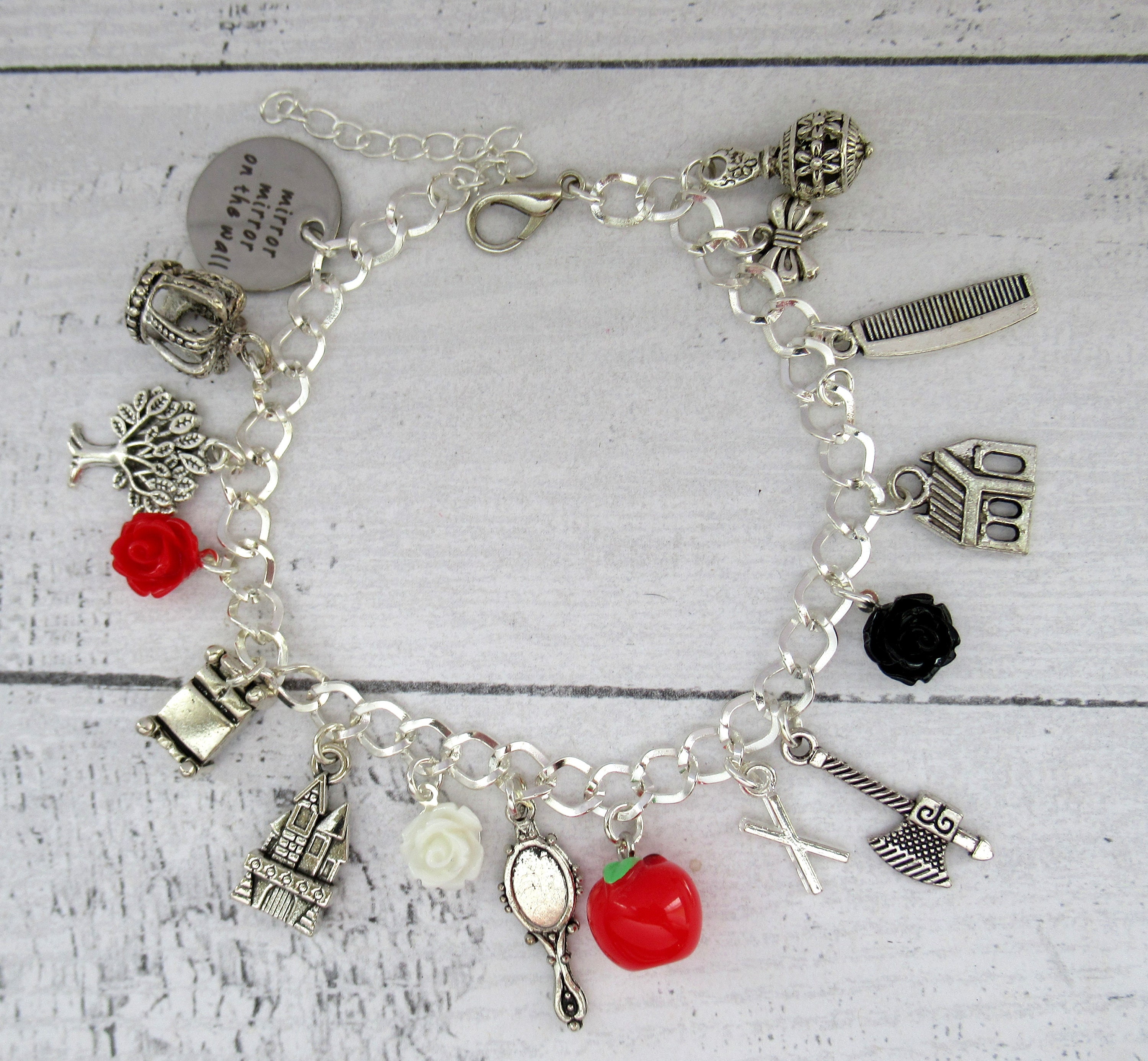Snow White Fairytale Themed Charm Bracelet - Etsy UK