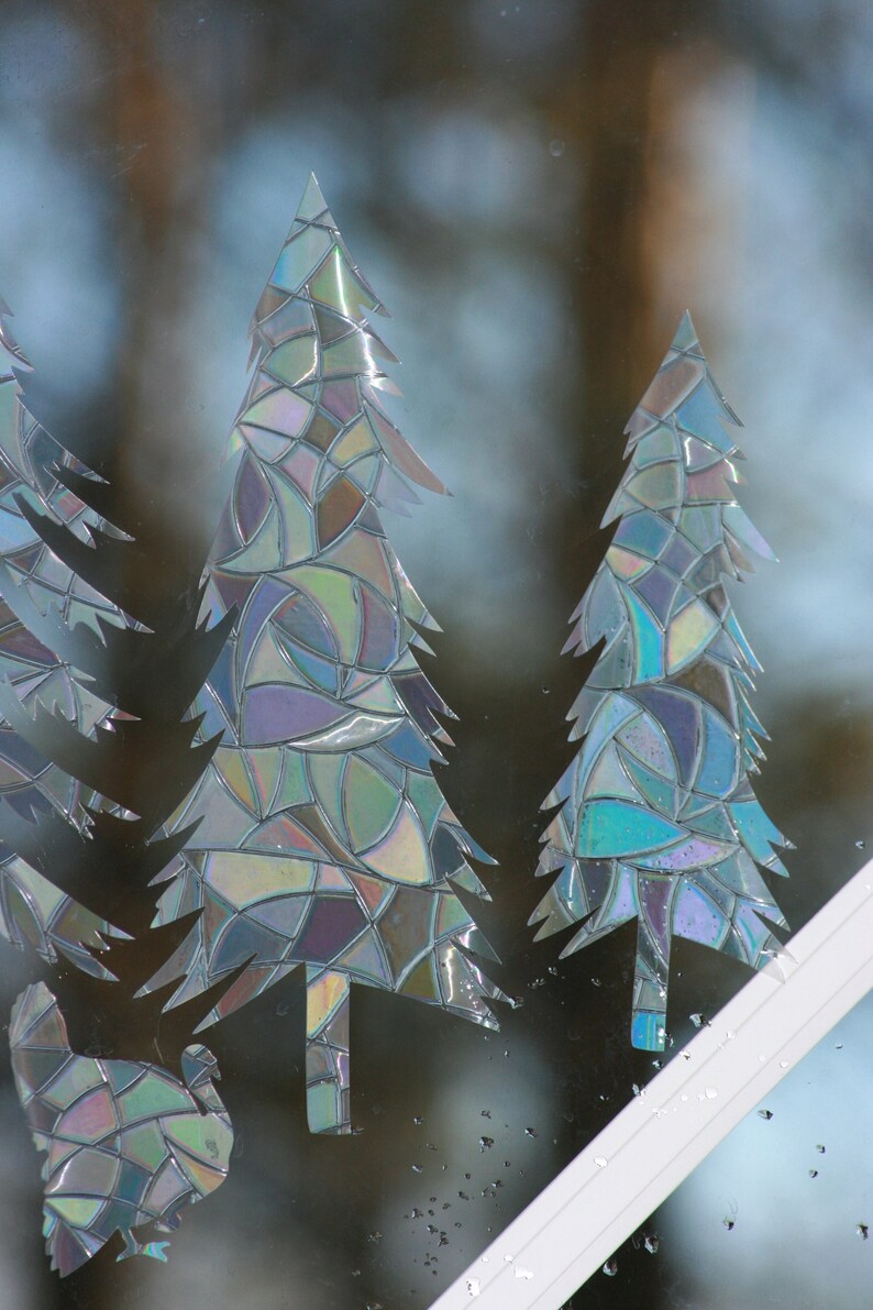 Woodland Animals & Trees Window Clings. Set of 10. Sun | Etsy