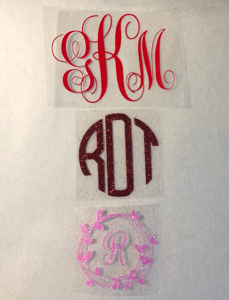 Personalized Custom Monogram Iron on Vinyl Decal Transfer in - Etsy