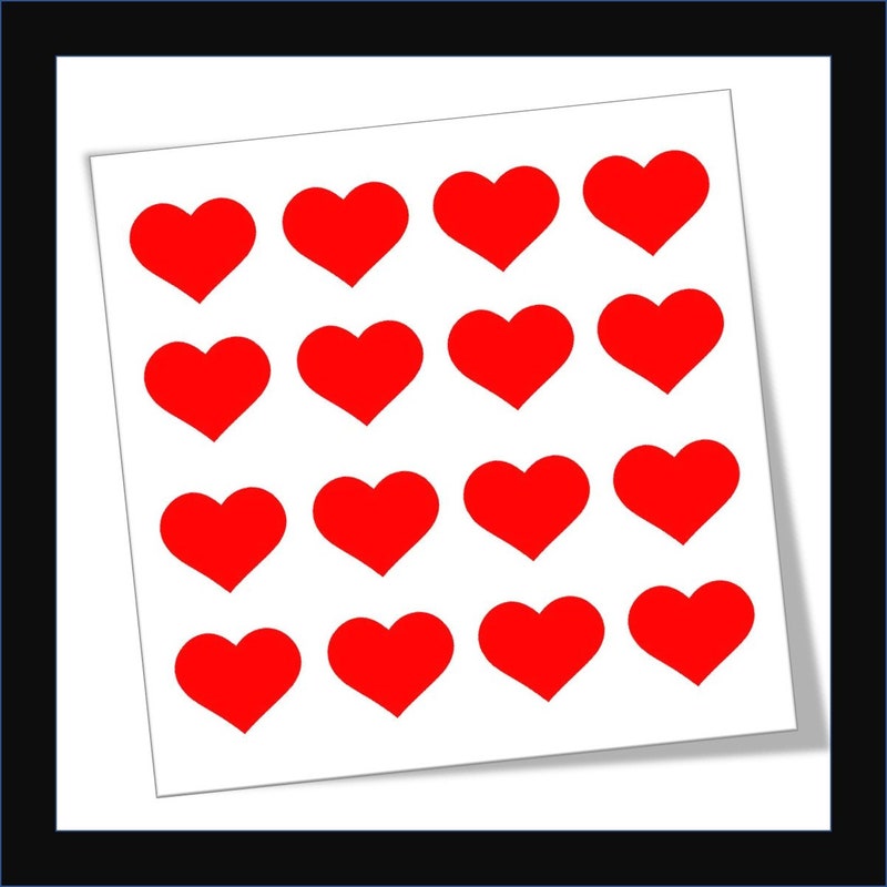 Gold Heart Stickers - Etsy