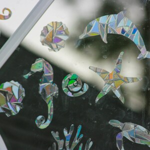 Sea Life Window Clings. Shark, Dolphin, Seahorse, Shell Sun Catcher ...