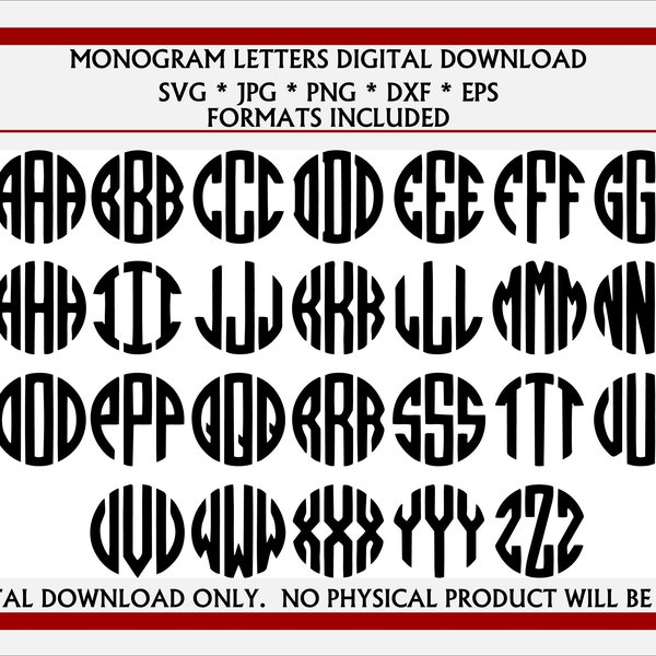 Monogram Letters - Etsy