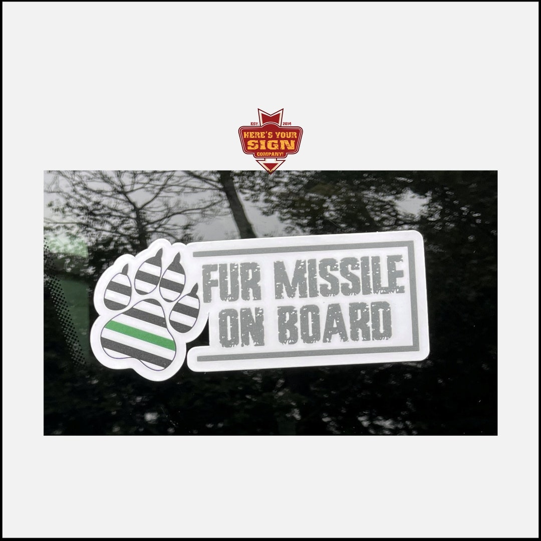 Fur Missile Adhesive Sticker German Shepherd GSD Military - Etsy