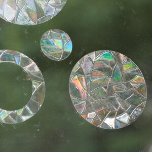 Rings and Circles Shaped Window Cling. Sun Catcher. Rainbow Window ...