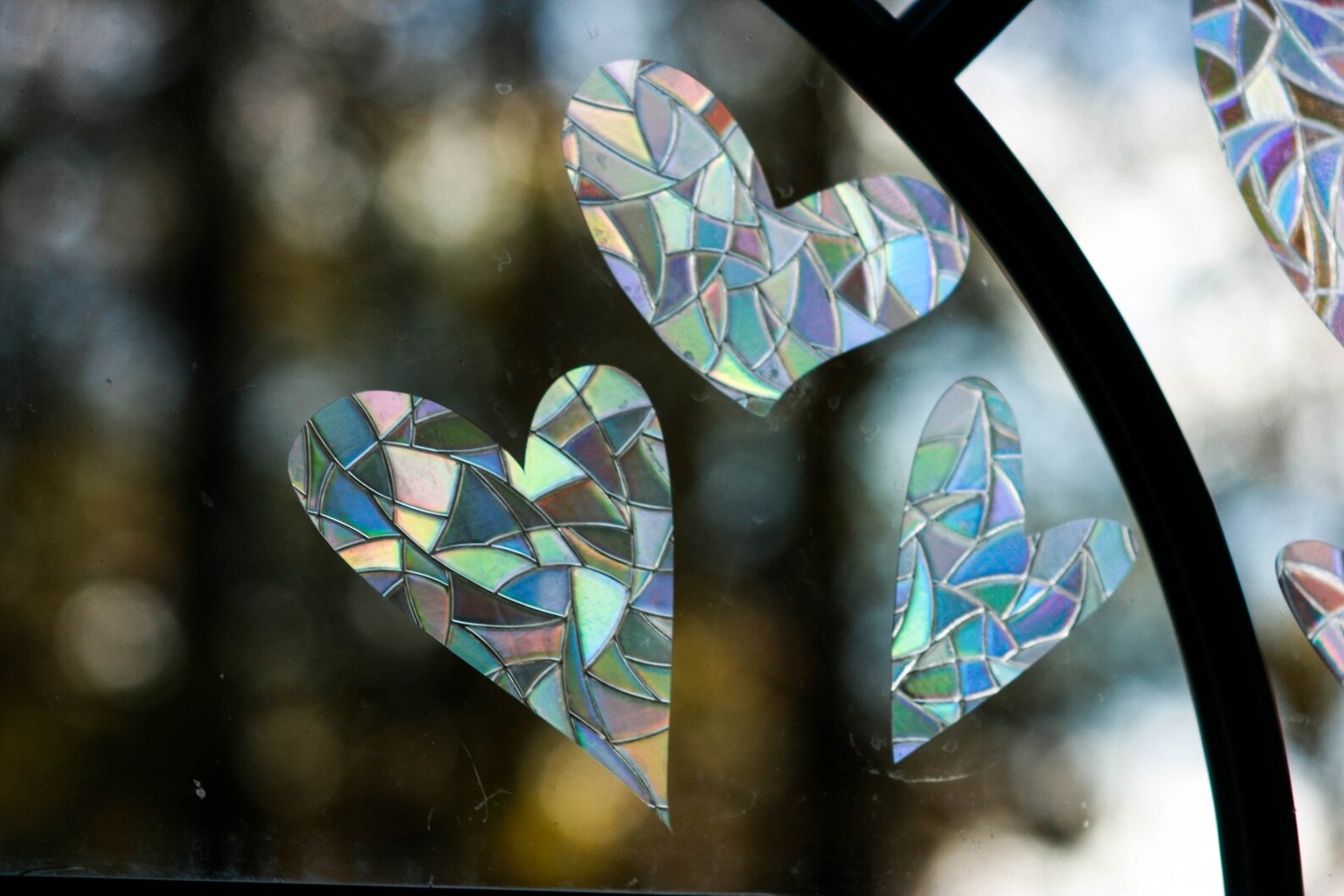 Valentine's Day Hearts Window Decorations. Sun Catcher. - Etsy