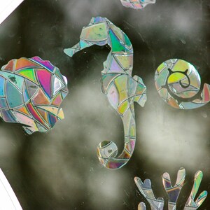 Sea Life Window Clings. Shark, Dolphin, Seahorse, Shell Sun Catcher ...