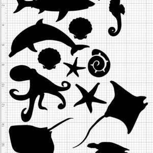 Sea Life Window Clings. Shark, Dolphin, Seahorse, Shell Sun Catcher ...