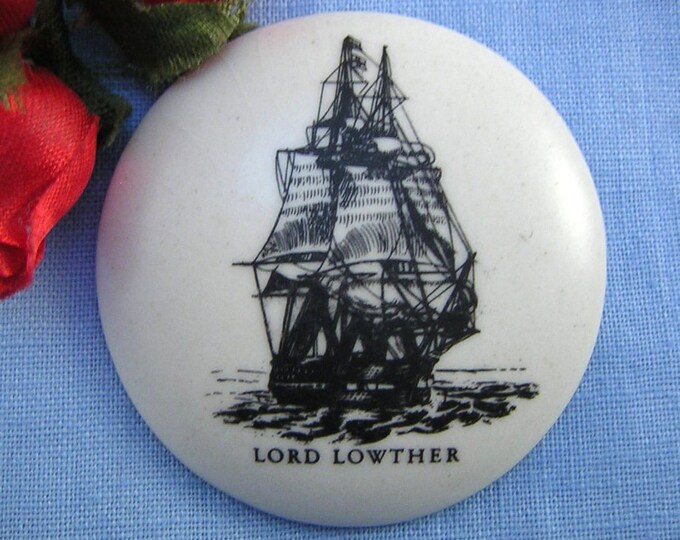 Large, Ship Button, Ceramic With Transfer Decal, Studio by Stella ...