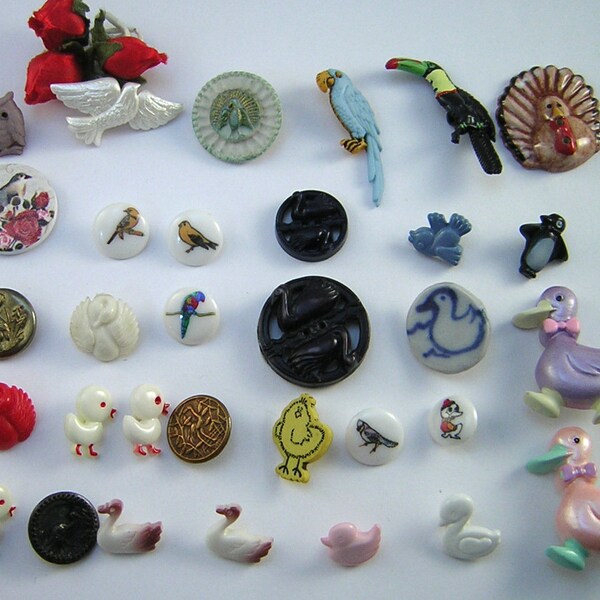 Bird Sewing Buttons - Etsy
