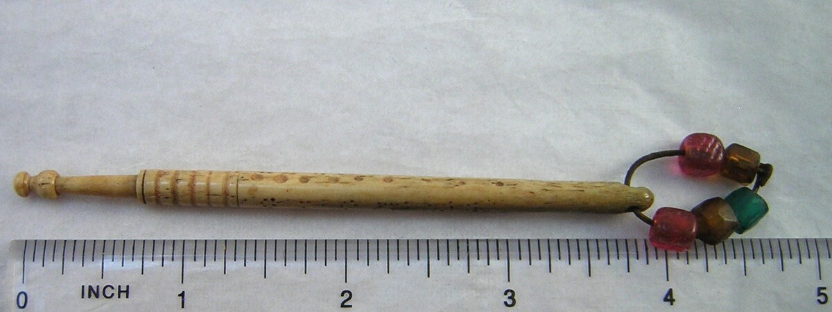19thc Bone Lace Bobbin With Glass Spangles, Named Bone Bobbin, My Dear ...