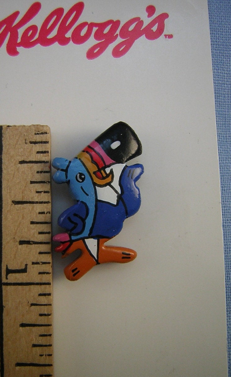 4 JHB Kellogg's Character Buttons, Realistic Aluminum & Wood Designs ...