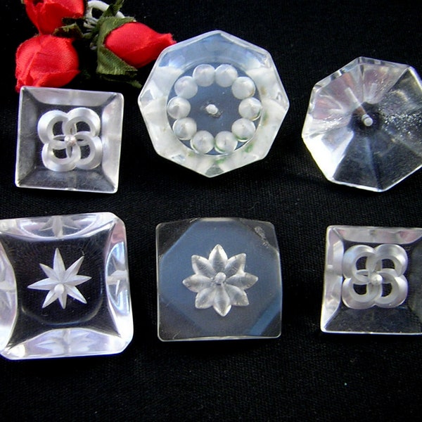 Clear Lucite Buttons - Etsy