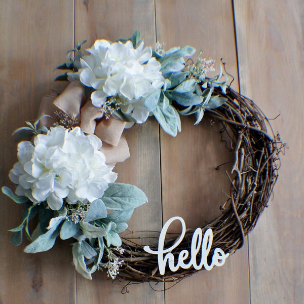 Hello Wreath - Etsy