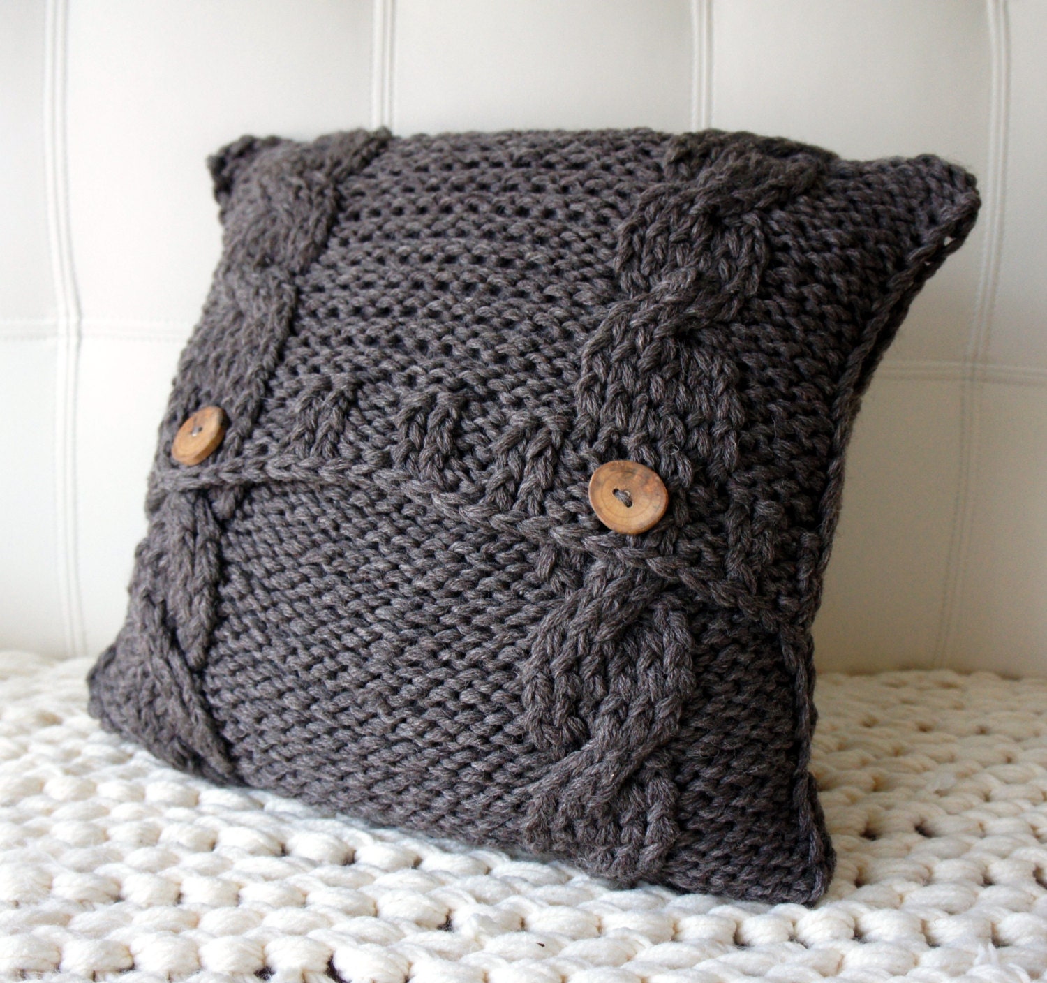 Cable Knit Pillow Cover Pillow Cover Decorative Pillow | Etsy