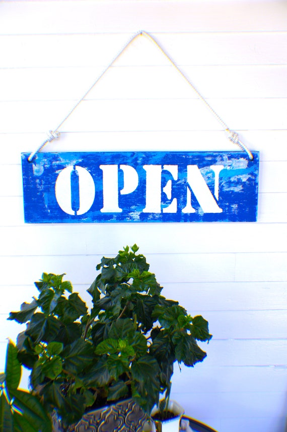 Wood Open sign large wood sign wood sign wooden sign | Etsy