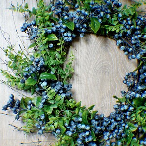 Blueberry Wreath, Large Wreath, Year Round Wreath, Spring Wreath Summer ...