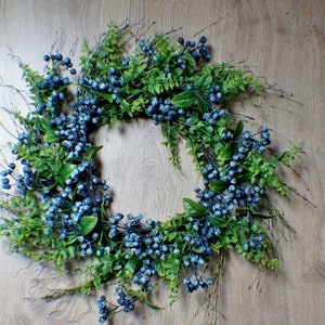 Blueberry Wreath, Large Wreath, Year Round Wreath, Spring Wreath Summer ...