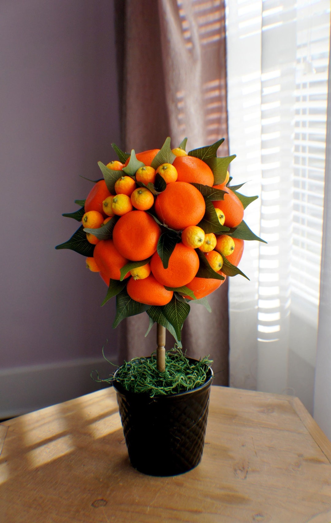Artificial Orange Tree Topiary: Farmhouse Table Centerpiece - Etsy