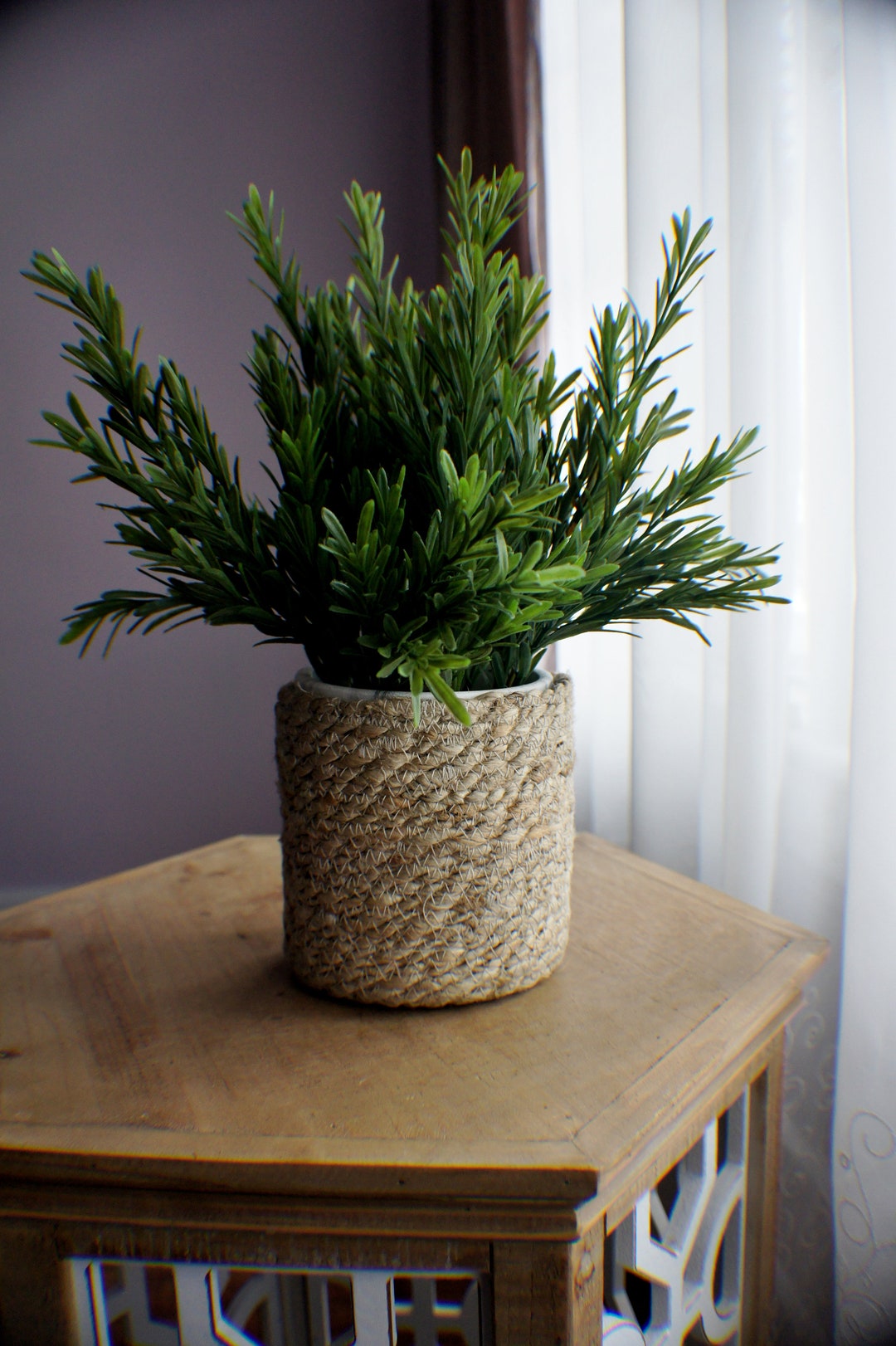 Jute Planter, Plant Pots, Jute Indoor Rope Planter, Farmhouse Decor ...