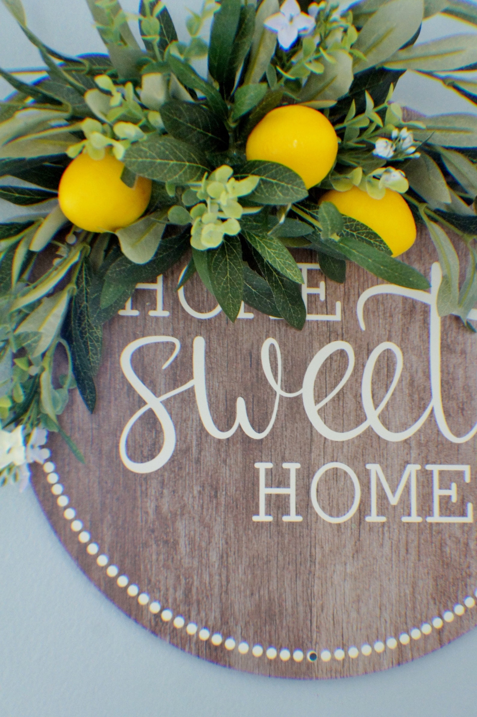 Lemon & Olive Branch Farmhouse Sign: Front Door Decor - Etsy