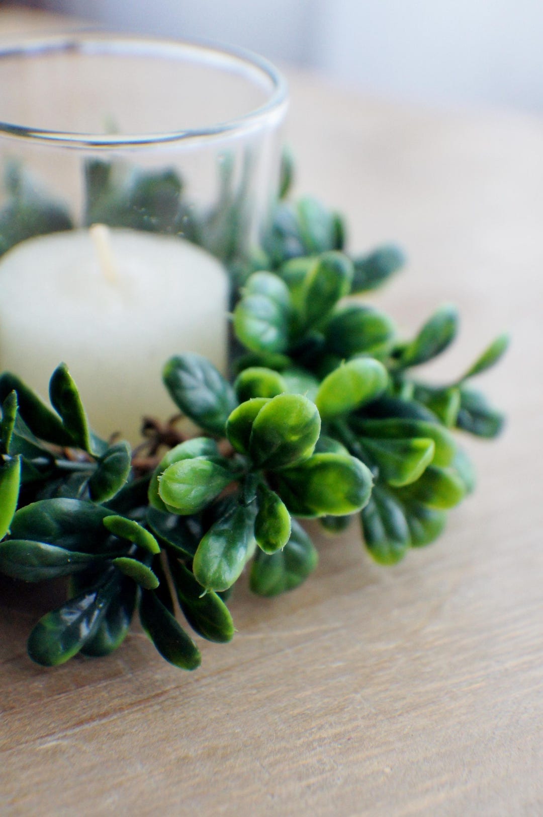 Farmhouse Taper Candle Ring, Farmhouse Style Decor, Candle Wreath ...