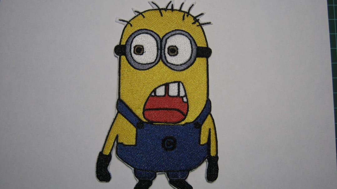 Confused and Shocked Yellow Cartoon Guy Embroidered Patch, Gift for Him ...