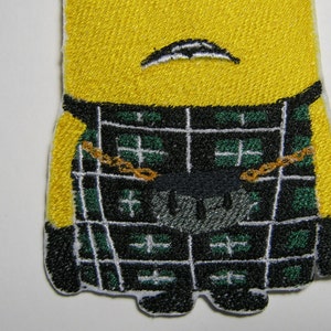 Scottish Two Eyed Minion in Kilt and Tam Embroidered Patch, Scotland ...