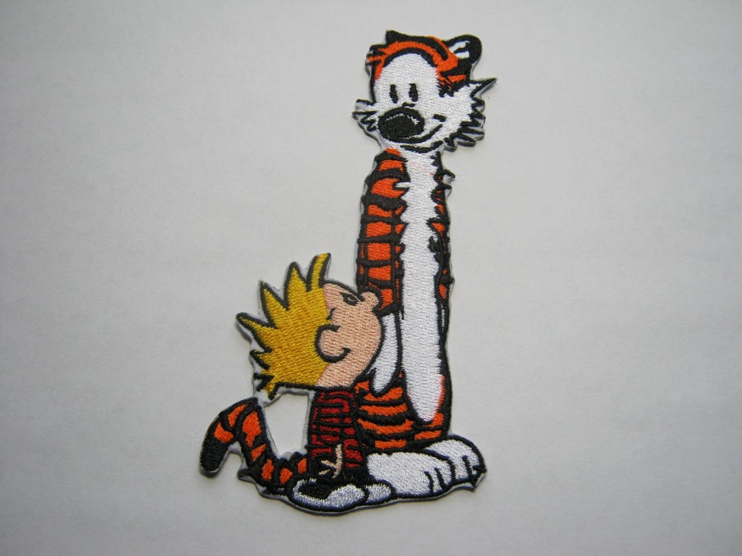 Adorable Boy and His Tiger Friends Embroidered Patch, Gift for Him ...