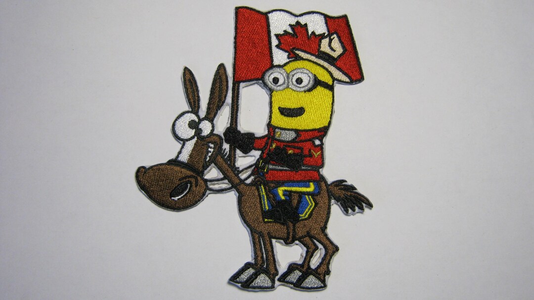 Canadian Minion Mountie Embroidered Patch, Gift Idea for Him or Her ...