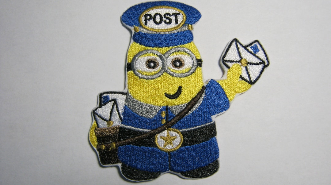 Minion Mailman Embroidered Patch, Gift for Him, Gift for Her, Birthday ...