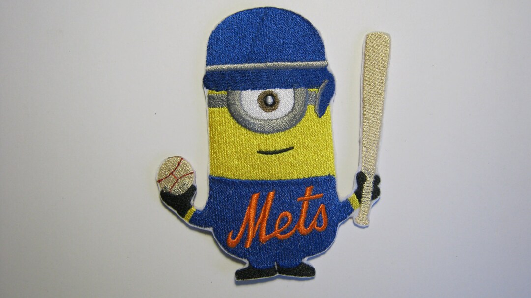 New York Mets Minion Baseball Team Player Embroidered Patch, Fan Art ...