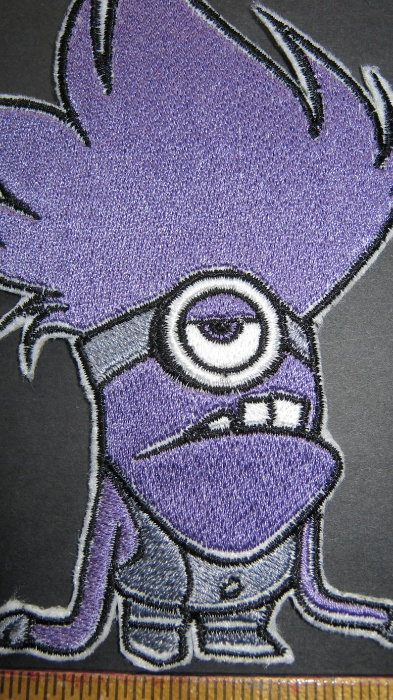 Despicable Me Evil Purple Minion Embroidered Patch Badge | Etsy