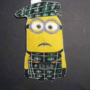 Scottish Two Eyed Minion in Kilt and Tam Embroidered Patch, Scotland ...