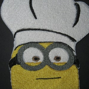 Chef Embroidered Patch, Yellow Cartoon Guy, 6h, Baker, Chefs, Gift for ...
