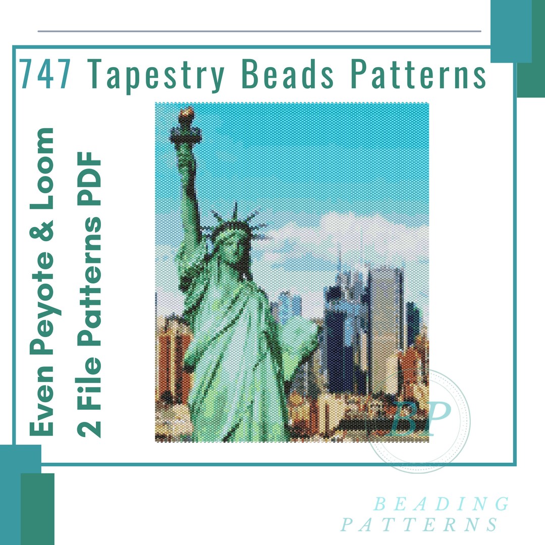 New York Beads Tapestry Even Peyote and Loom Patterns, Miyuki Delicas ...