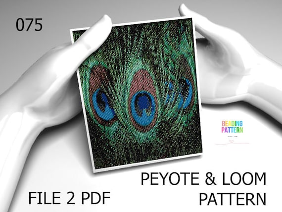 075 peacock tapestry peacock peyote peacock loom even | Etsy
