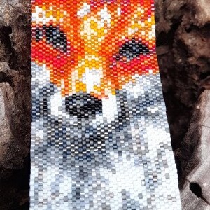 Little Fox Bracelet Beads Patterns Even Peyote and Woven Loom, Miyuki ...