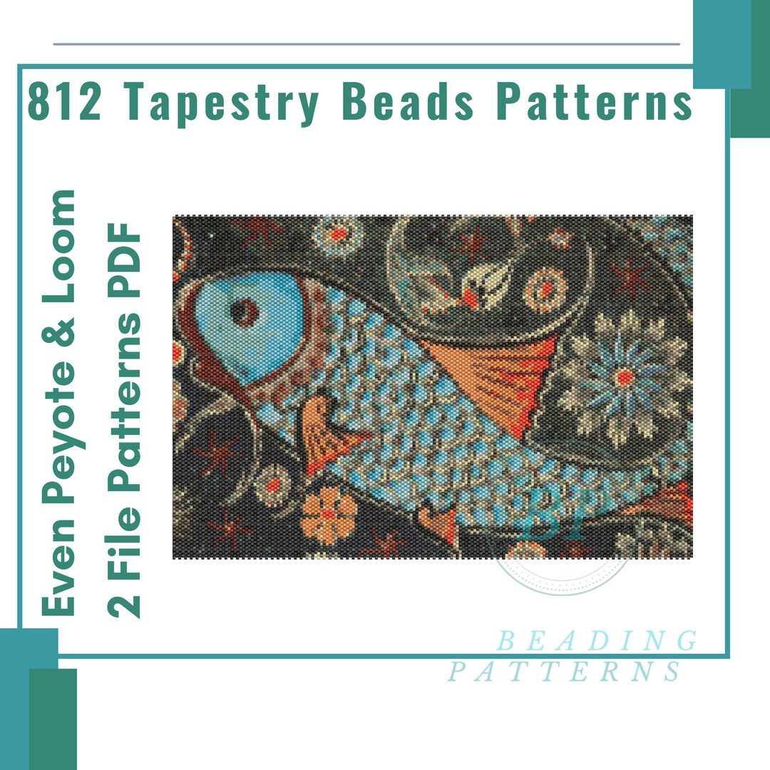 Fish Tapestry Even Peyote and Loom Patterns, Beads Tapestry Miyuki ...