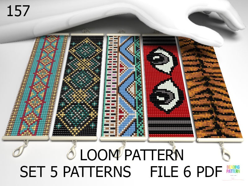 157 loom pattern diy patttern set pattern bracelet loom | Etsy