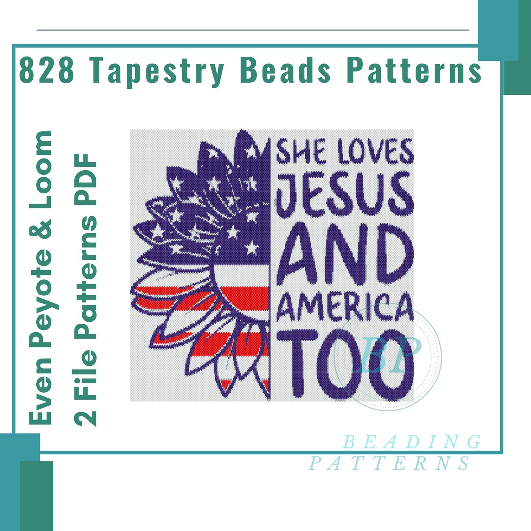 4th of July Even Peyote and Loom Tapestry Patterns Very Large - Etsy