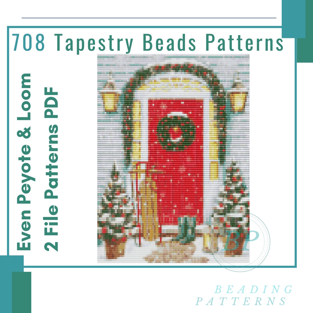 Christmas Tapestry Beads Peyote, Patterns Loom Beadwork Woven, Beading ...