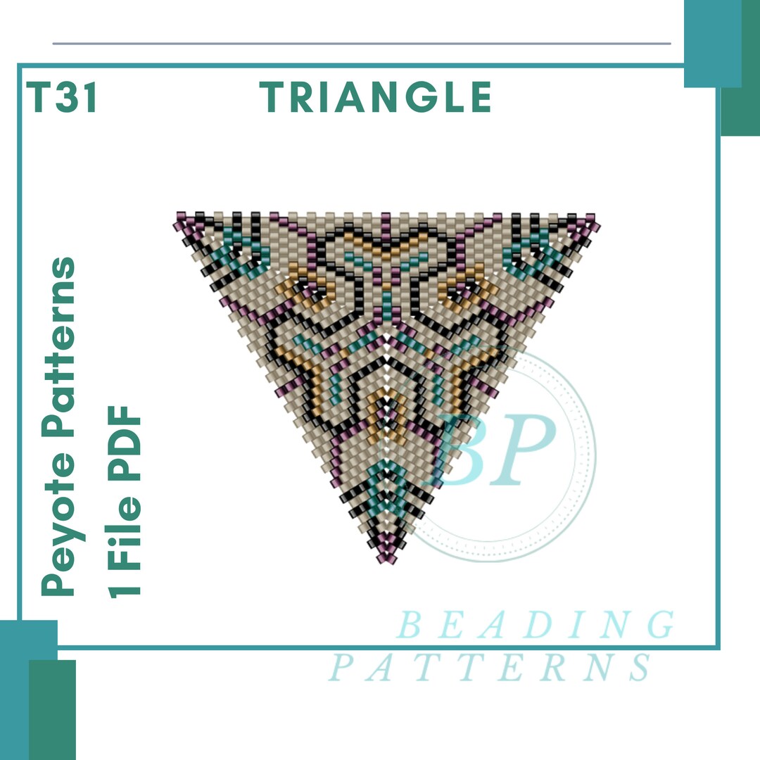 Triangle Patterns Pendant Beads, Diy Miyuki Tutorial Pendant, Beadwork ...