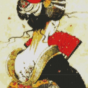 Geisha Bead Patterns Tapestry Banner Even Peyote and Loom Stitch ...