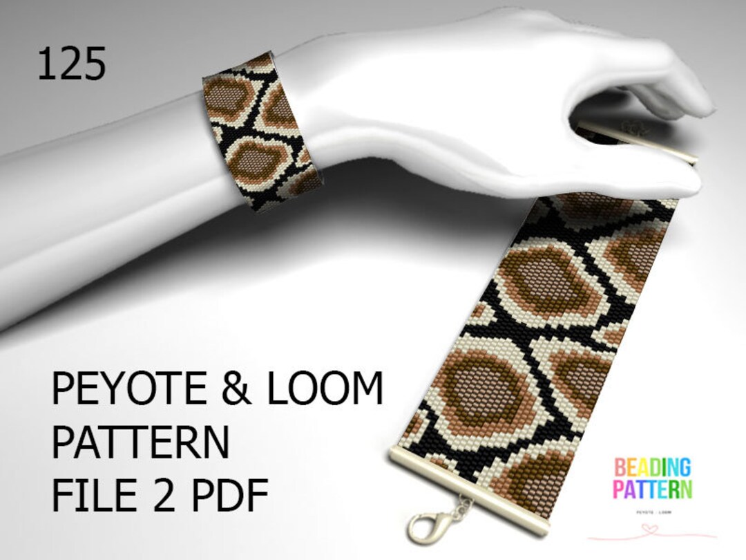 125, Snake Peyote, Skin Snake Loom, Skin Peyote, Snake Loom, Snake ...