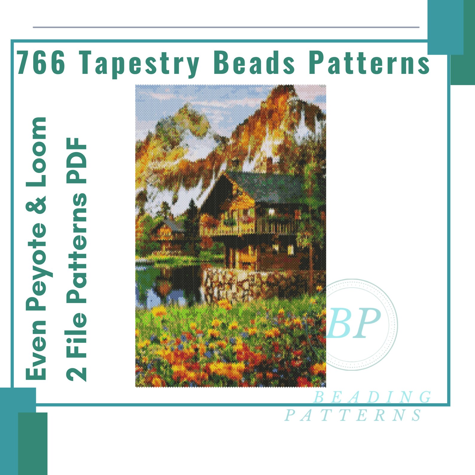 Cabin Beads Tapestry Even Peyote and Loom Patterns Miyuki - Etsy