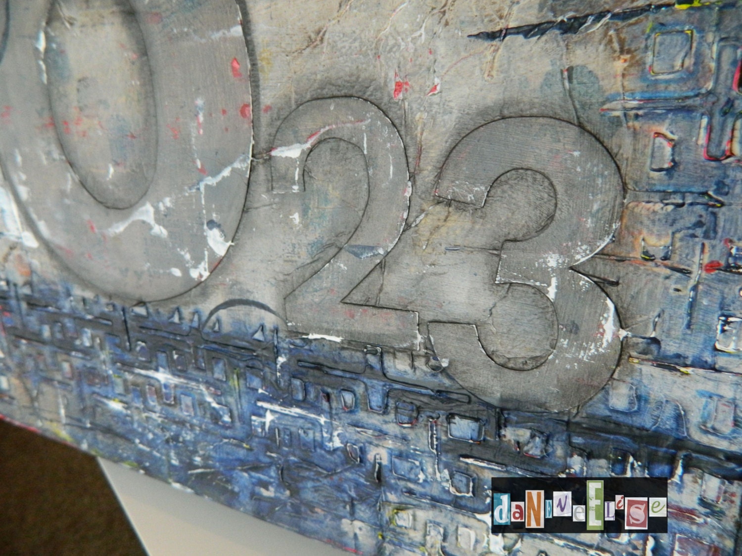 Abstract Number Art, Journey by Number: Six, Mixed Media Canvas - Etsy