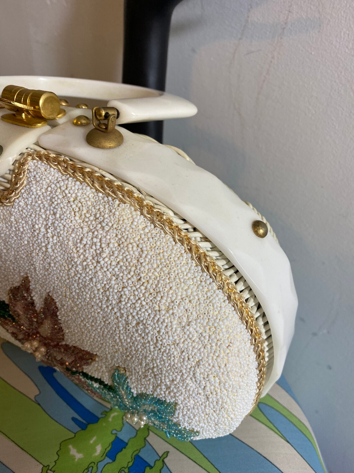 Adele Beaded and Wicker Purse - Etsy